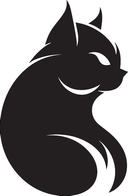 Premium Vector Graceful Cat Silhouette A Minimalist Design