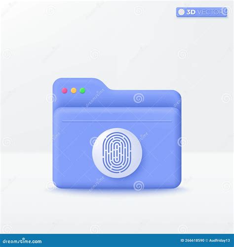 Folder Fingerprint Icon Symbol Antivirus Encryption Scan Biometric