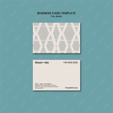Free Psd Car Wash Service Business Card