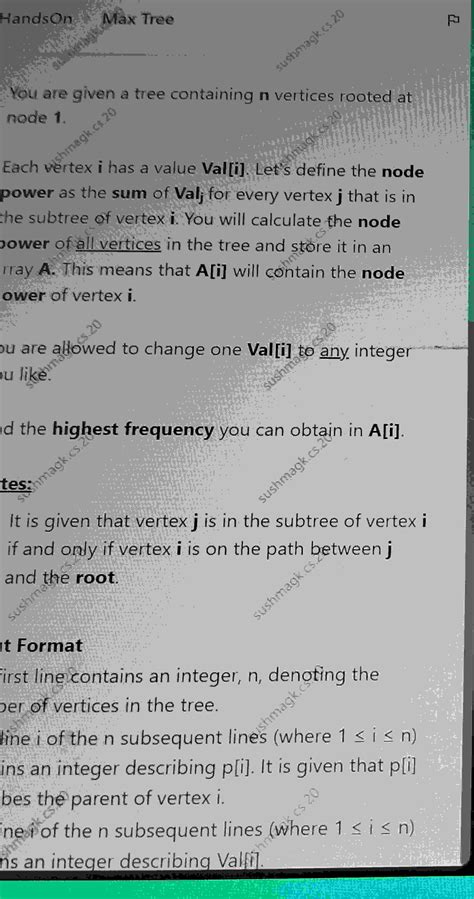 Solved You Are Given A Tree Containing N Vertices Rooted Chegg