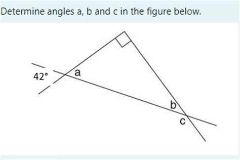 Solved Determine Angles A B And C In The Figure Below Chegg