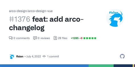 Feat Add Arco Changelog By Flsion Pull Request 1376 Arco Design