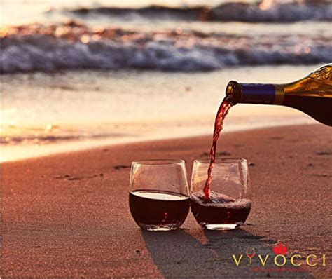 Vivocci Unbreakable Plastic Stemless Wine Glasses 12 5 Oz 100