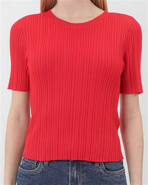 Riachuelo Blusa Feminina Canelada Ripple Vermelho Ak By Riachuelo