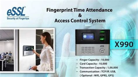 ESSL X990 Standalone Biometric Fingerprint Time And Attendance System