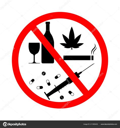 ยาเสพต แอลกอฮอล ญญาณไอระเหยต องห ไอคอนยาส บและก ญชาส าหร บหย าเต ภาพเวกเตอร์สต็อกโดย ©wise Ant