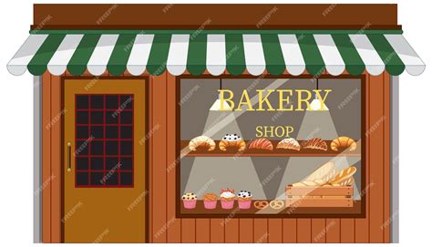 Free Vector Outside Of Bakery Shop Background