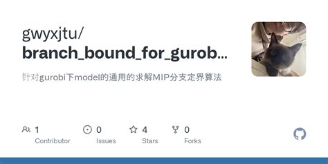 Github Gwyxjtu Branch Bound For Gurobi Model Gurobi Model Mip