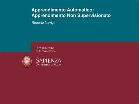 PPT Apprendimento Automatico Apprendimento Non Supervisionato