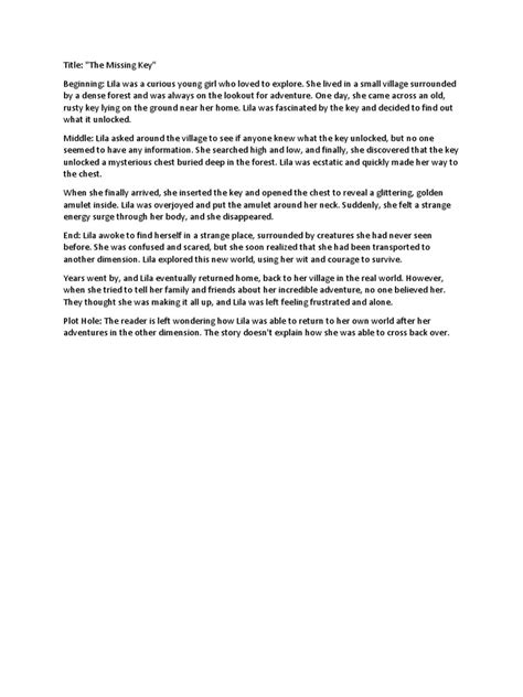 The Missing Key Pdf