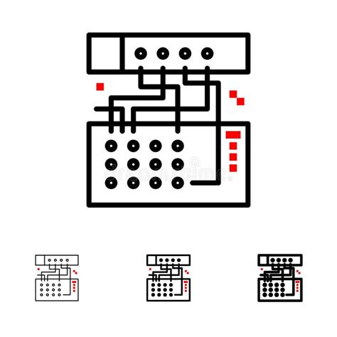 Analog Connection Device Module Sound Line Icon With 5 Steps