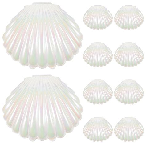 Eease 30pcs Sea Shells Candy Boxes Seashell Party Favor Containers Mini