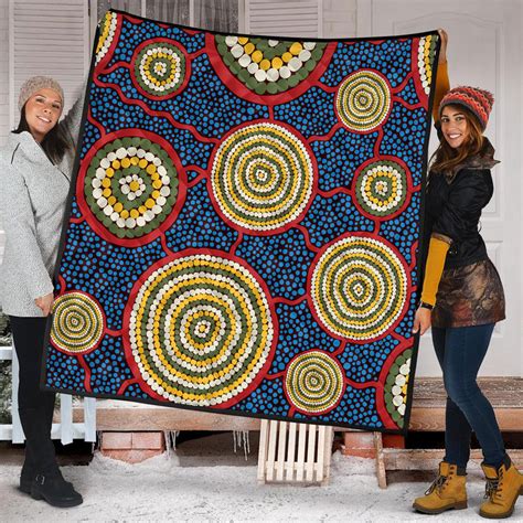 Australia Aboriginal Quilt Beautiful Indigenous Seamless Pattern