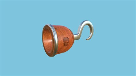 pirate hook 01 wooden luxury 3d model by gsommer