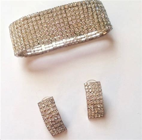 Rhinestone Jewelry Set Etsy