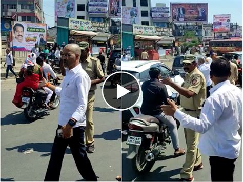 Video आळेफाटा चौकात ट्राफिक जाम पारनेरचे आमदार निलेश लंके भरउन्हात