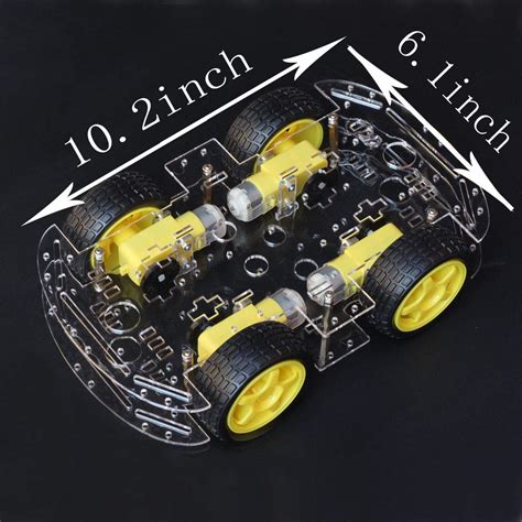 4wd 4 Wheel Smart Robot Car Chassis Kit For Arduino In Pakistan Smart