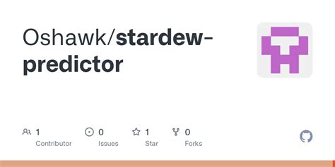 Github Oshawkstardew Predictor Github Oshawkstardew Predictor