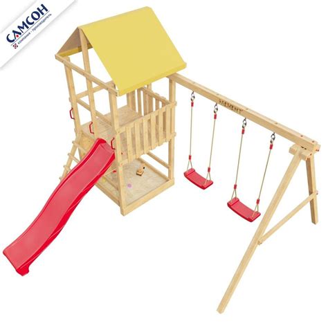 Детский деревянный комплекс Самсон 6-й Элемент без покрытия - Timber Fort