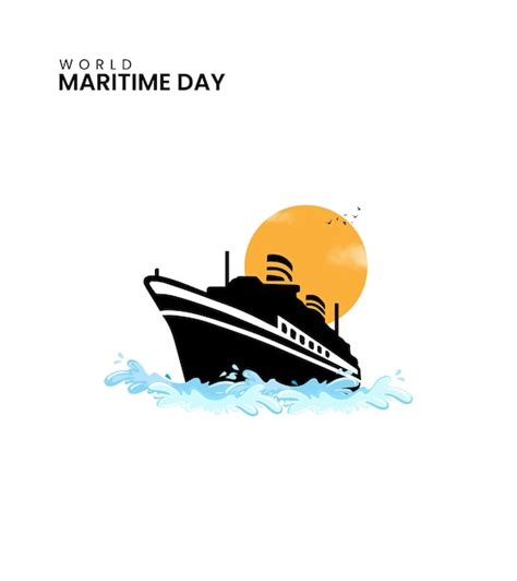 Premium Vector World Maritime Day Maritime Creative Concept Fopr