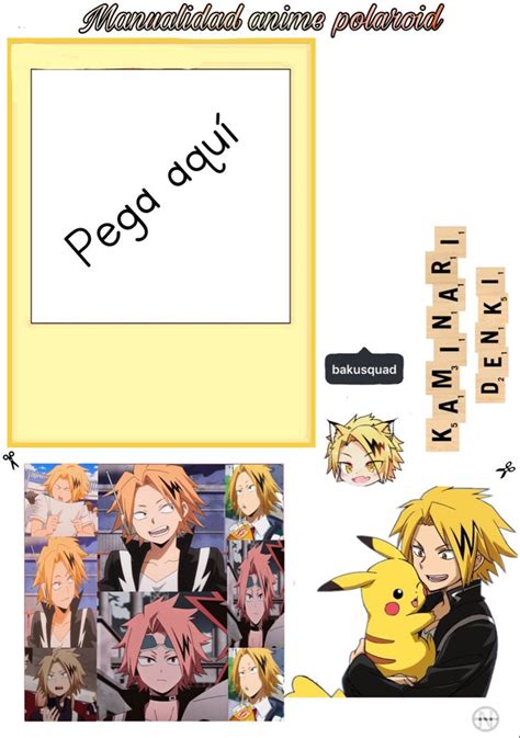 Marco Imprimible Denki Bnha Manualidades Anime Artesanías De Anime