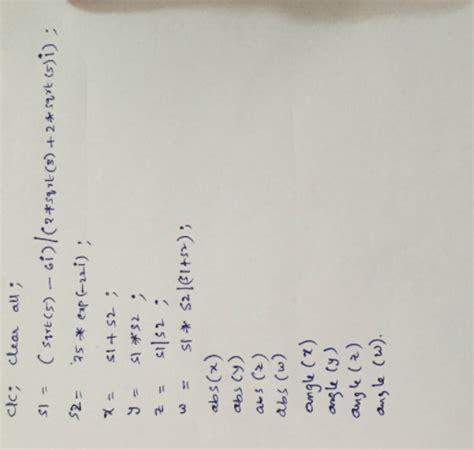 Solved Type The Necessary Matlab Commands To Plot These