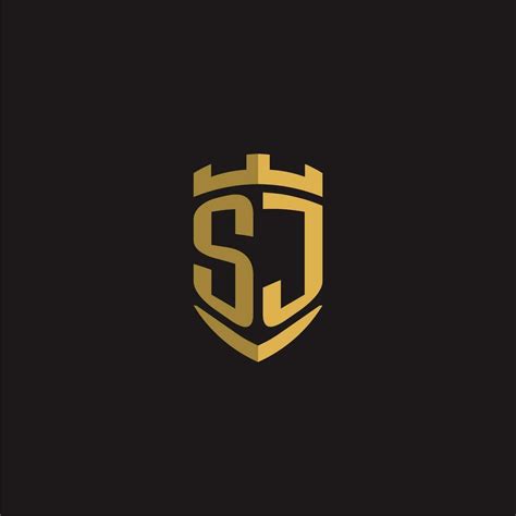 Initials Sj Logo Monogram With Shield Style Design 27623431 Vector Art