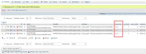 Storage Setting Test Error Installation Upgrade And Import Support WHMCS Community