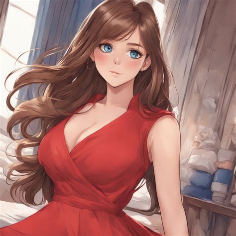 Anime Girl With Long Hair And Blue Eyes Posing By Toxic Amanda On
