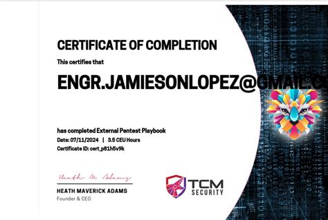 Jamieson Lopez On Linkedin Cybersecurity Penetrationtesting Tcmsecurity Externalpentesting…
