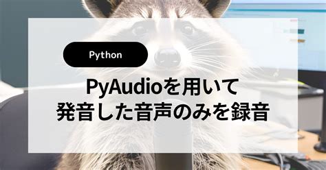 [python]pyaudioを用いて発音した音声のみを録音 やすひらブログ