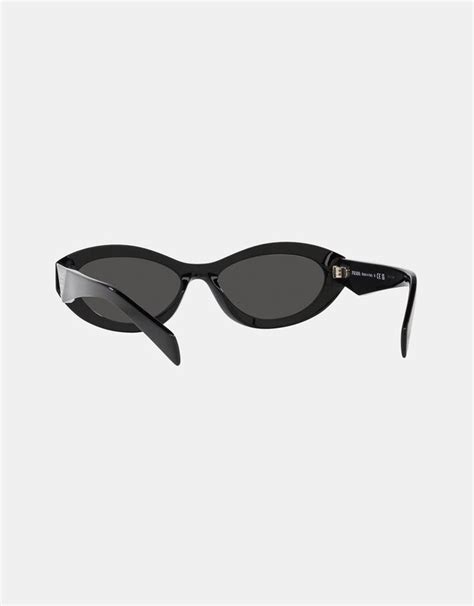 Prada Oval Sunglasses Black 0pr 26zs Laneway Boutique