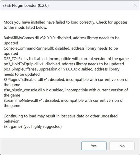 SFSE Plugin Loader Error Discussion Nexus Mods Forums