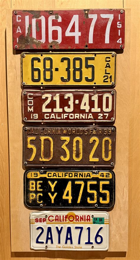 Artifact Of The Month Milestone California License Plates — Turtle Bay