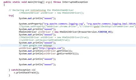 Unable To Run The Htmlunit Driver With Selenium Webdriver Using Java