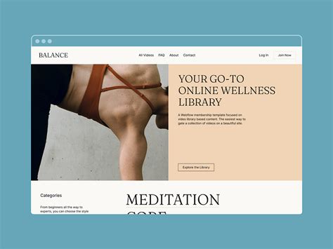 Balance Content Library Template By Nikolai Bain On Dribbble