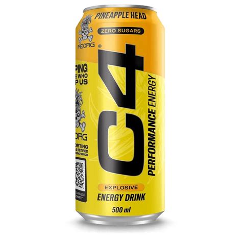 Köp C4 Energy Drink Pineapple Head 50cl Bf 2025 03 29 Hos Coopers Candy