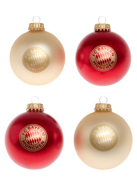 Christmas Tree Ball Set Of 4 Official Fc Bayern Munich Store