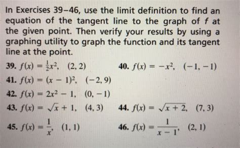 solved in exercises 15 24 use the limit definition to find