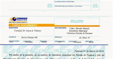 PinamarInfo Carta Documento