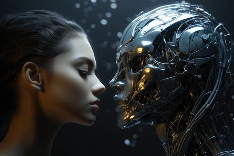 premium ai image couple hyper realistic ai minds intertwining with