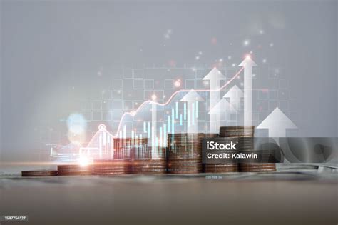 성장 차트 및 그래프 진행 상황이 있는 코인 스택 재무 개념 및 금융 투자 비즈니스 주식 성장의 거래 차트가 있는 은화 스택 가격에 대한 스톡 사진 및 기타 이미지 Istock