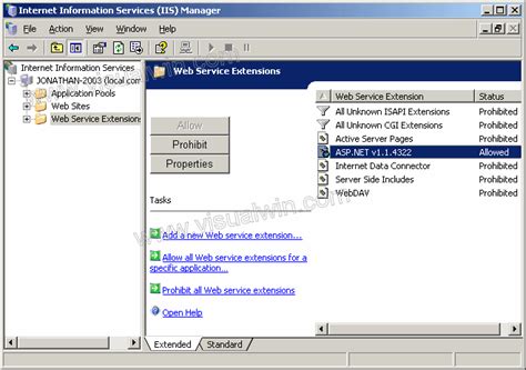 Enabling ASP NET