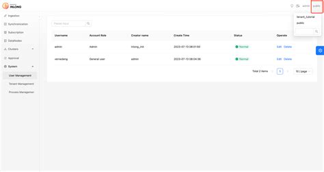 Tenant Management Apache Inlong