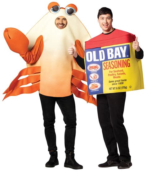 Old Bay Seasoning And Bay Crab Halloween Couples Costume Set Adult One Size