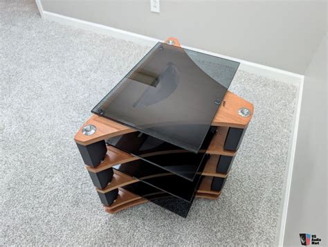 Naim Fraim Support System 4 Tier Cherry Shelves Black Uprights Photo 5521197 Us Audio Mart