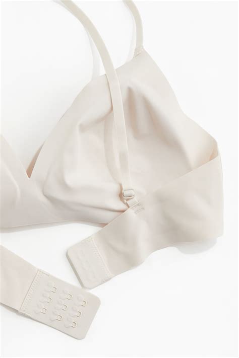 Padded Soft Cup Microfiber Bra Pale Beige Ladies Handm Us