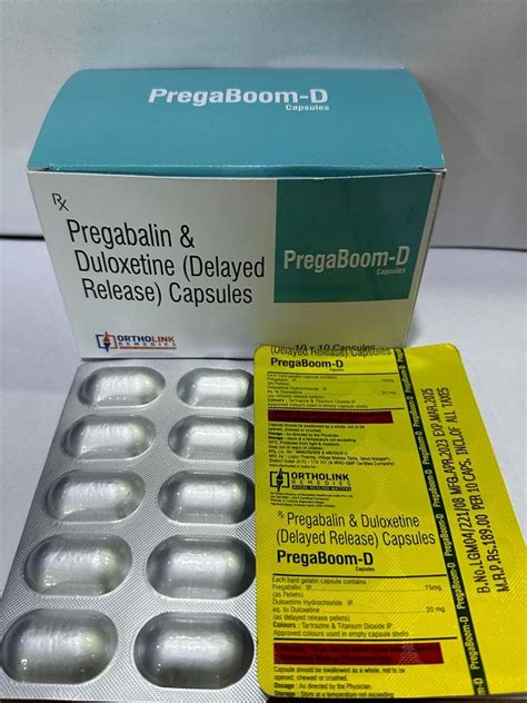 Pregaboom D Pregabalin 75mg Duloxetine 20mg Dr