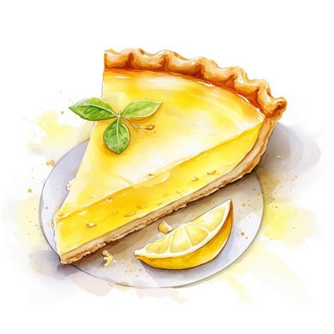 Premium Photo A Lemon Cheese Cake White Background