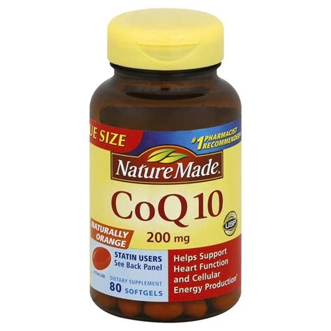 Nature Made Coq10 200 Mg Softgels Value Size 80 Ct Instacart